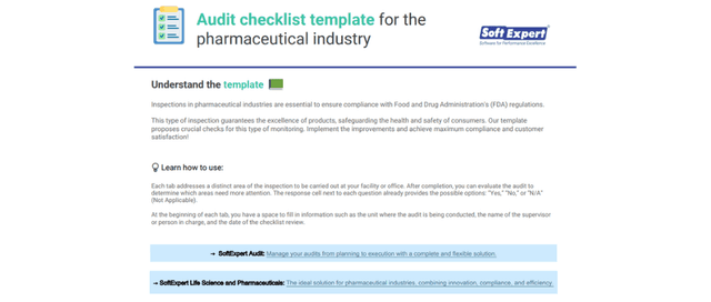 Audit checklist for the pharmaceutical industry